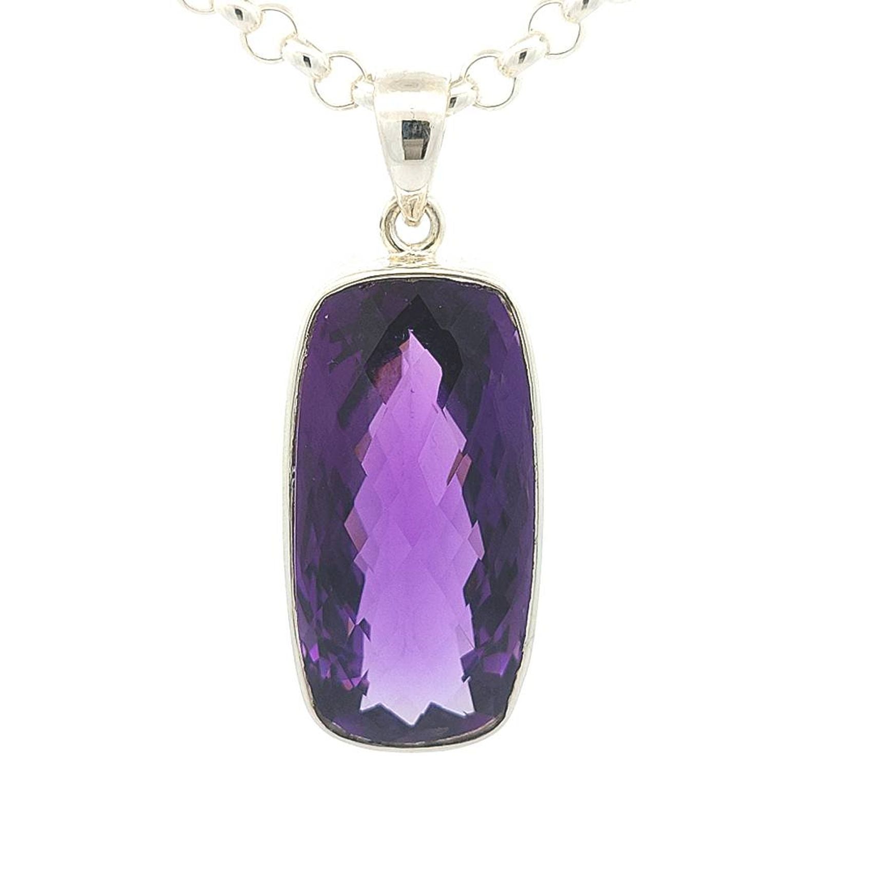 Large African Amethyst Pendant - Hazel